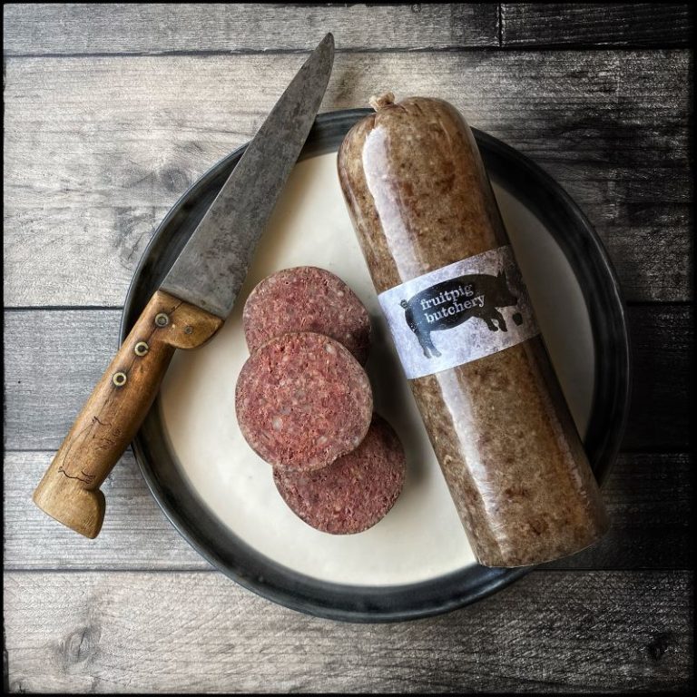 Fruit Pig Haggis Chubb 450g - Black & White Pig Company